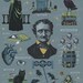 Edgar Allan Poe Poster Black and White Literary Art Gothic Victorian ...