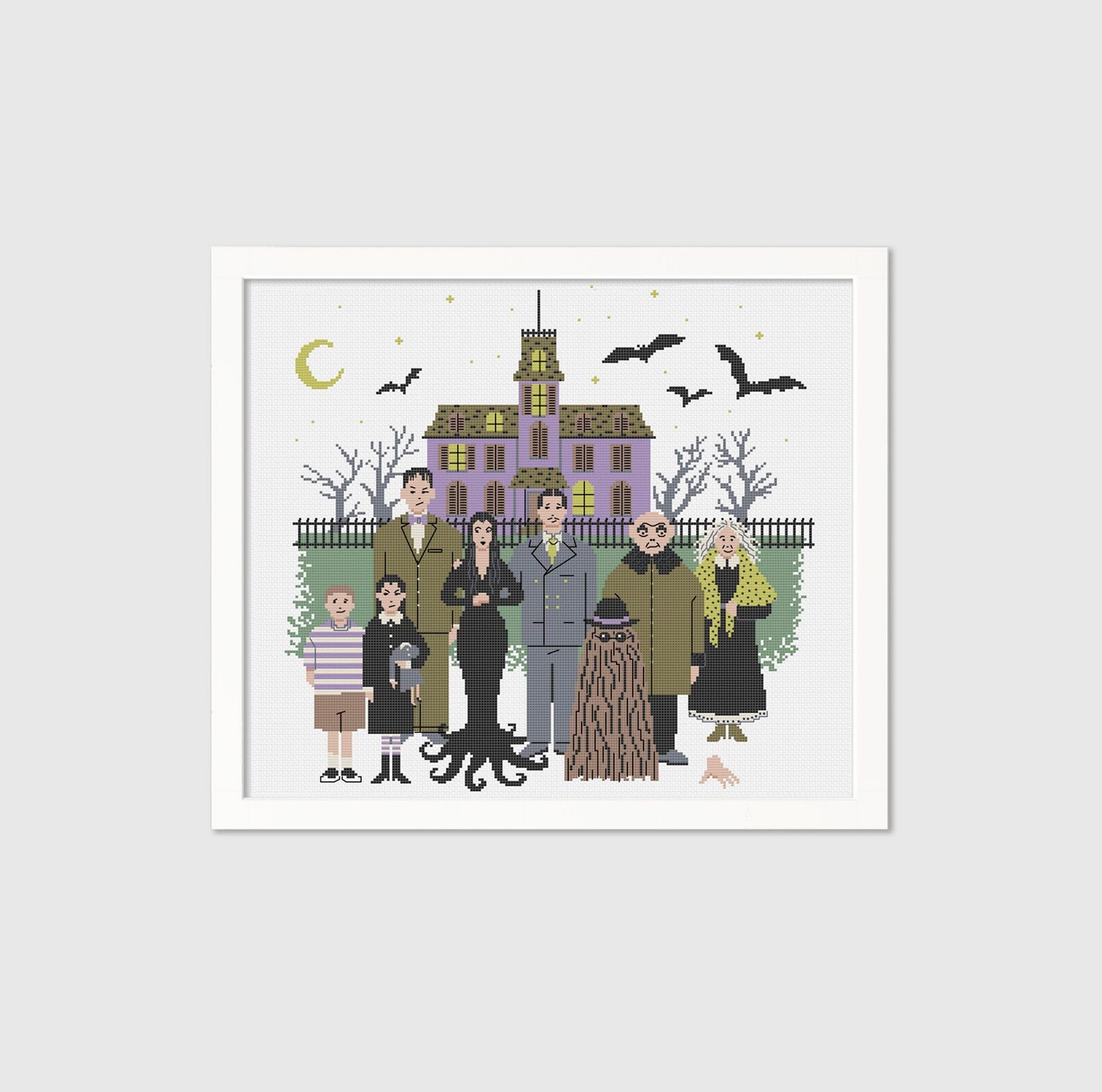 Addams Family Cross-stitch Pattern Gothic Needlepoint - Etsy