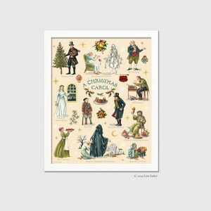 Dickens Christmas Carol Cards, Scrooge Cards, Set of 6, Victorian ...