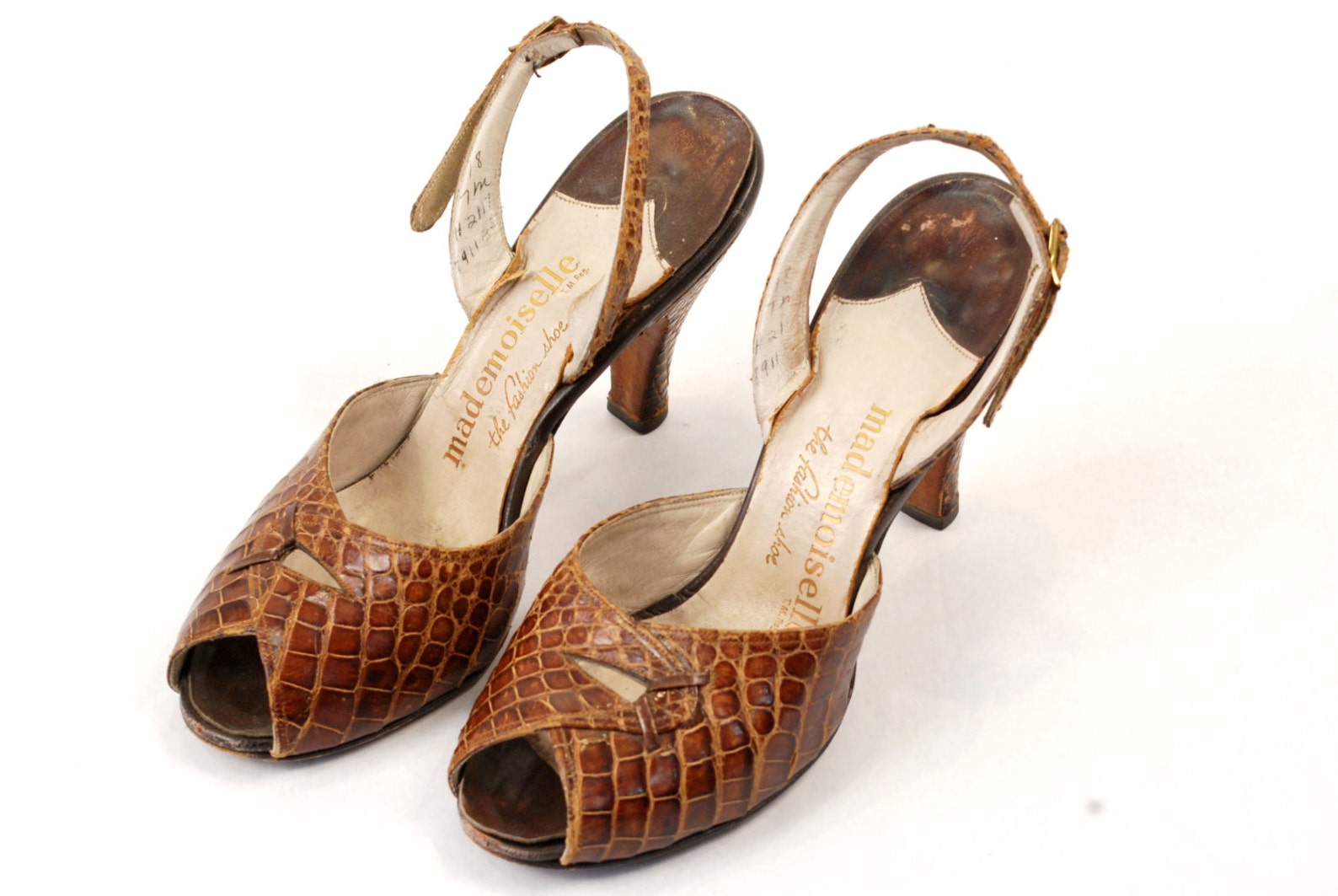 SALE 1940s Heels // 40s Shoes // Open Toe // Slingbacks // Peep Toes ...