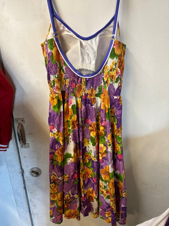 1960s De Weese Women Floral Hawaiian Sun Dress - Gem