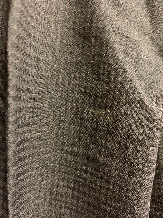 1950s Black/Brown CrossHatch Wool Acetate Trousers - Gem