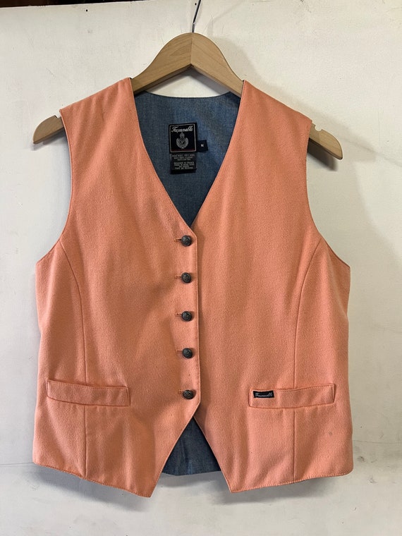 Y2K Faconnable Peach Vest - Gem