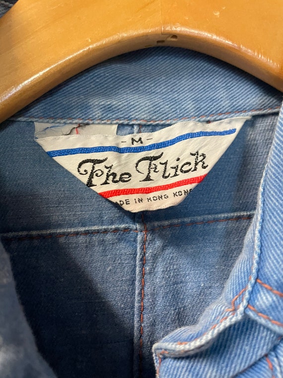 1970s Window Pane Denim Jacket - Gem