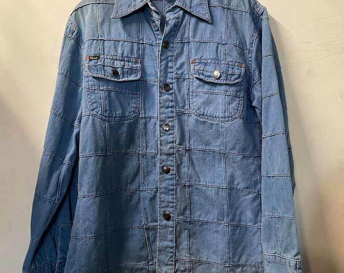 70s Patchwork Window Pane Hip Hugger Vintage Denim Bell Bottom Flare ...