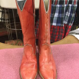Red Western FRYE Boots Size 7 1/2 - Etsy