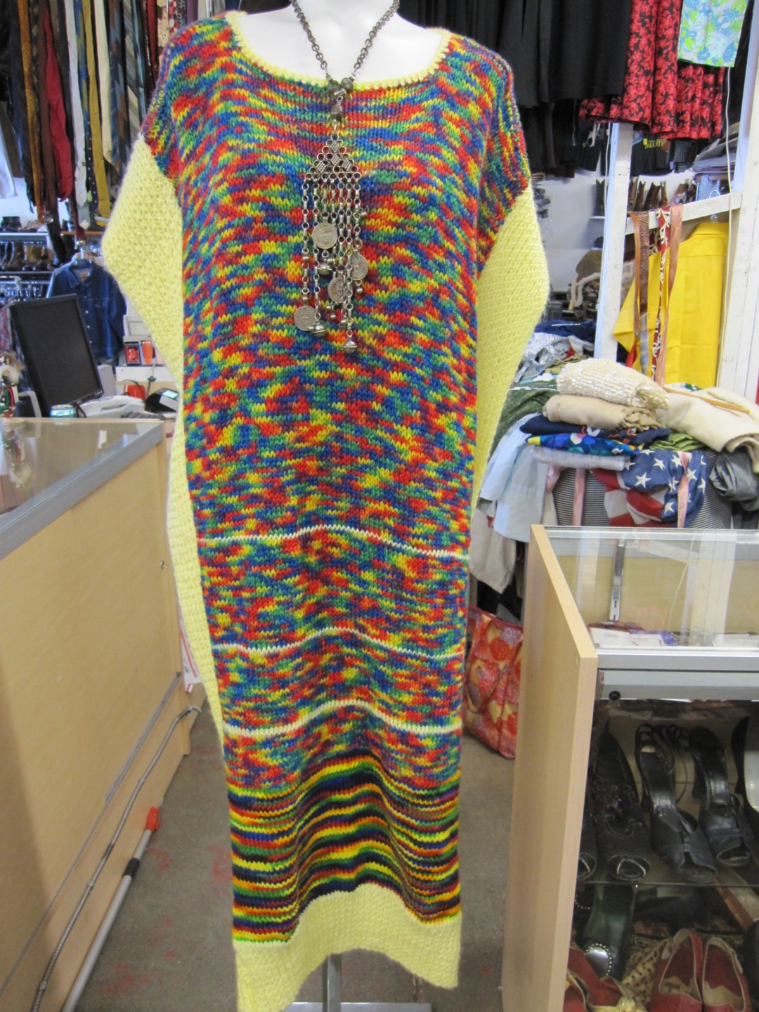 SALE Rainbow Sweater Dress // Psychedelic Clothing // Festival Wear ...