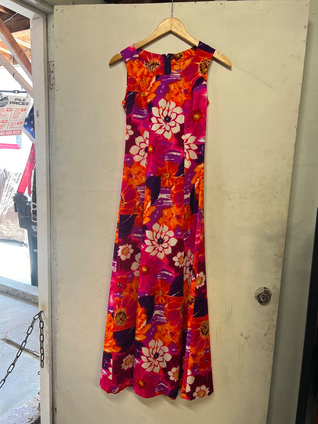1960s Women’s Barkcloth Hawaiian Dress - Etsy
