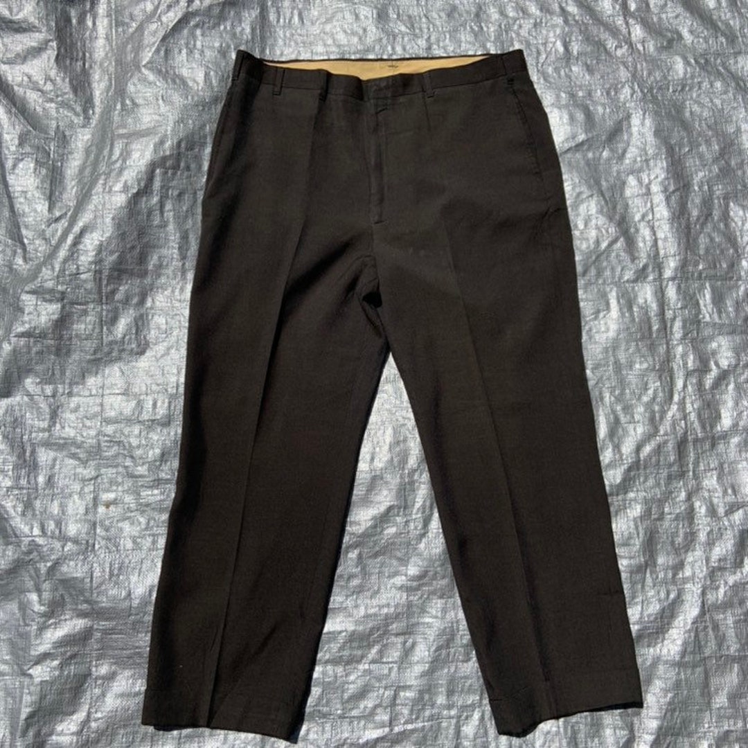1960s Black and Gold Tonic Trousers - Etsy