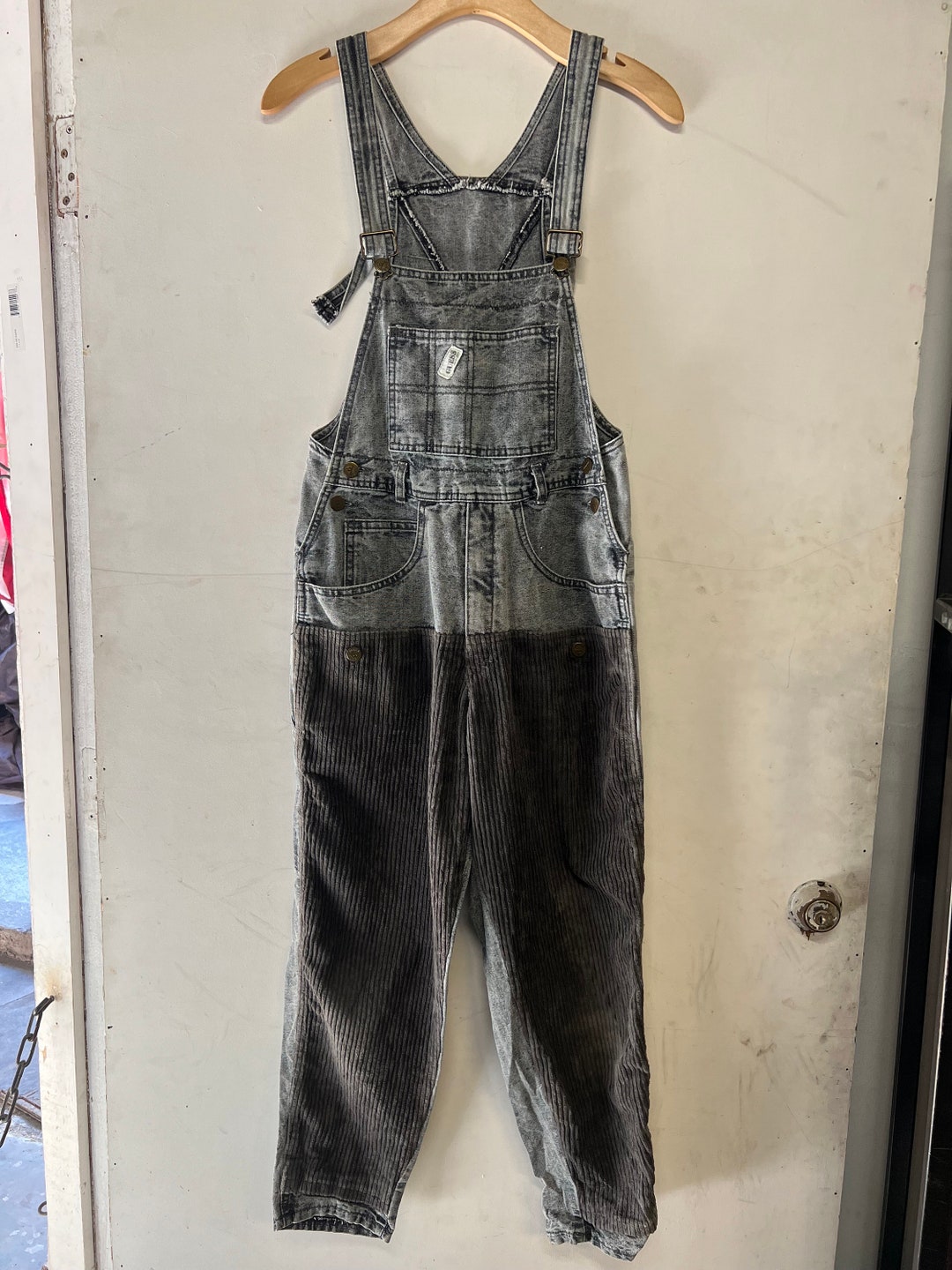 90s Guess Overalls With Corduroy Bottom - Etsy