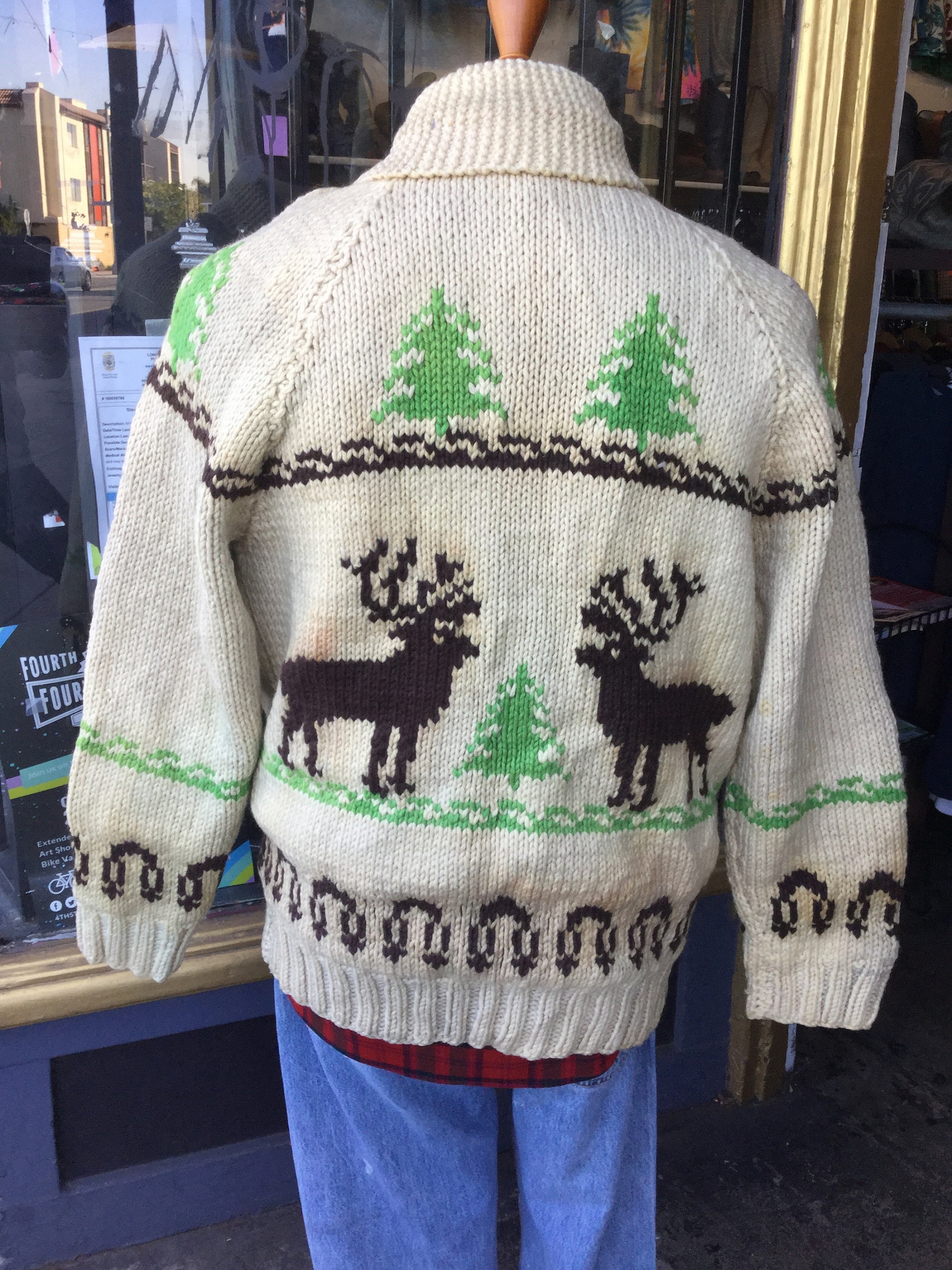Cowichan Lined Deer Sweater With Pockets - Etsy