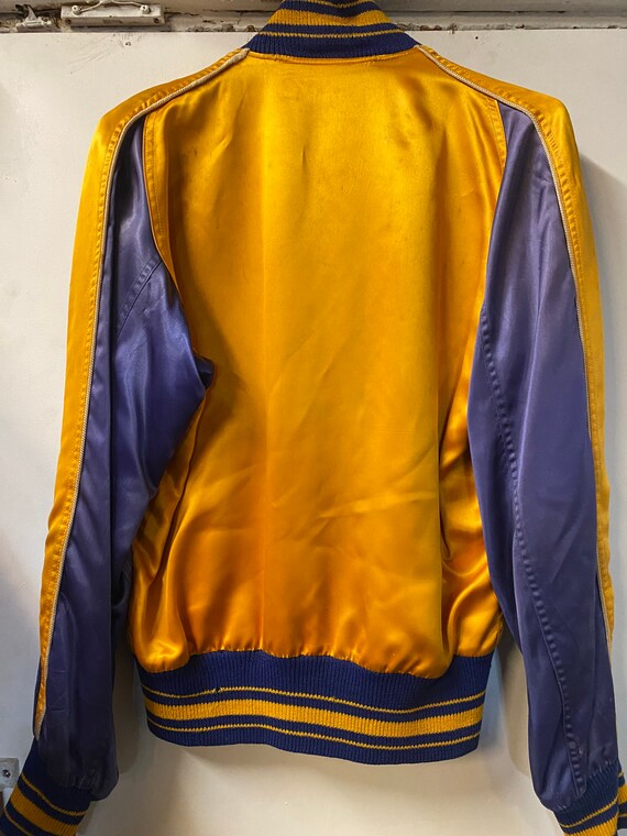 1950s Satin Letterman Jacket School Bomber Varsity - Gem