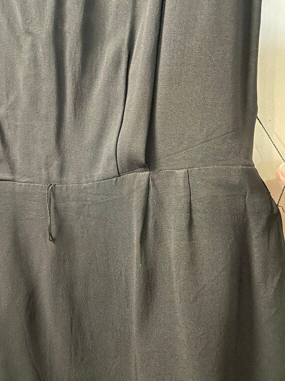 1950s Little Black Crepe Dress - Gem