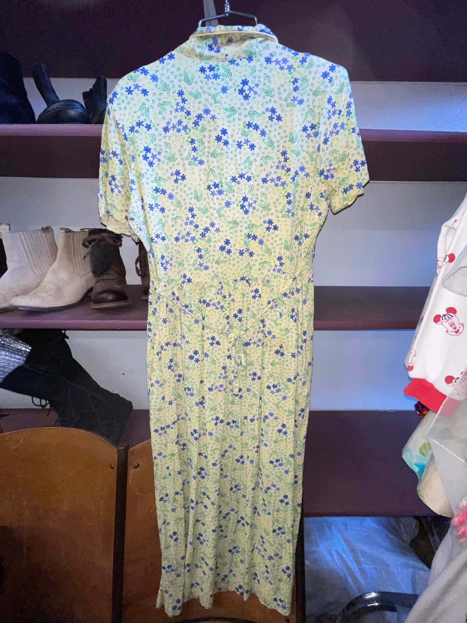 1990s Yellow Floral Maxi Dress - Etsy