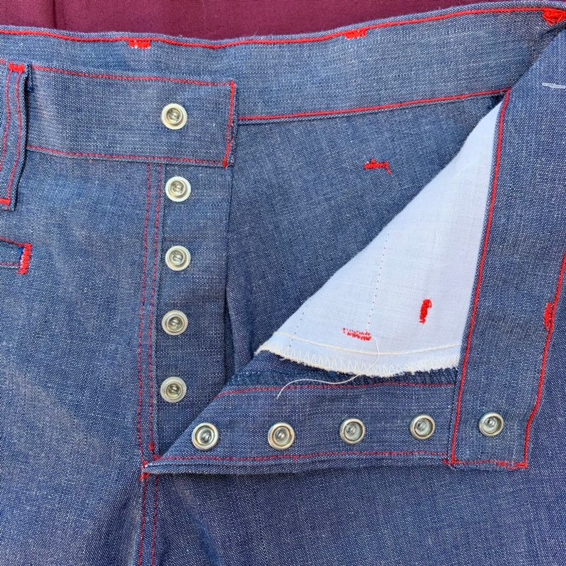 Vintage 1970s High Waisted, Button Fly, Flare Leg Perma Press Jeans by ...