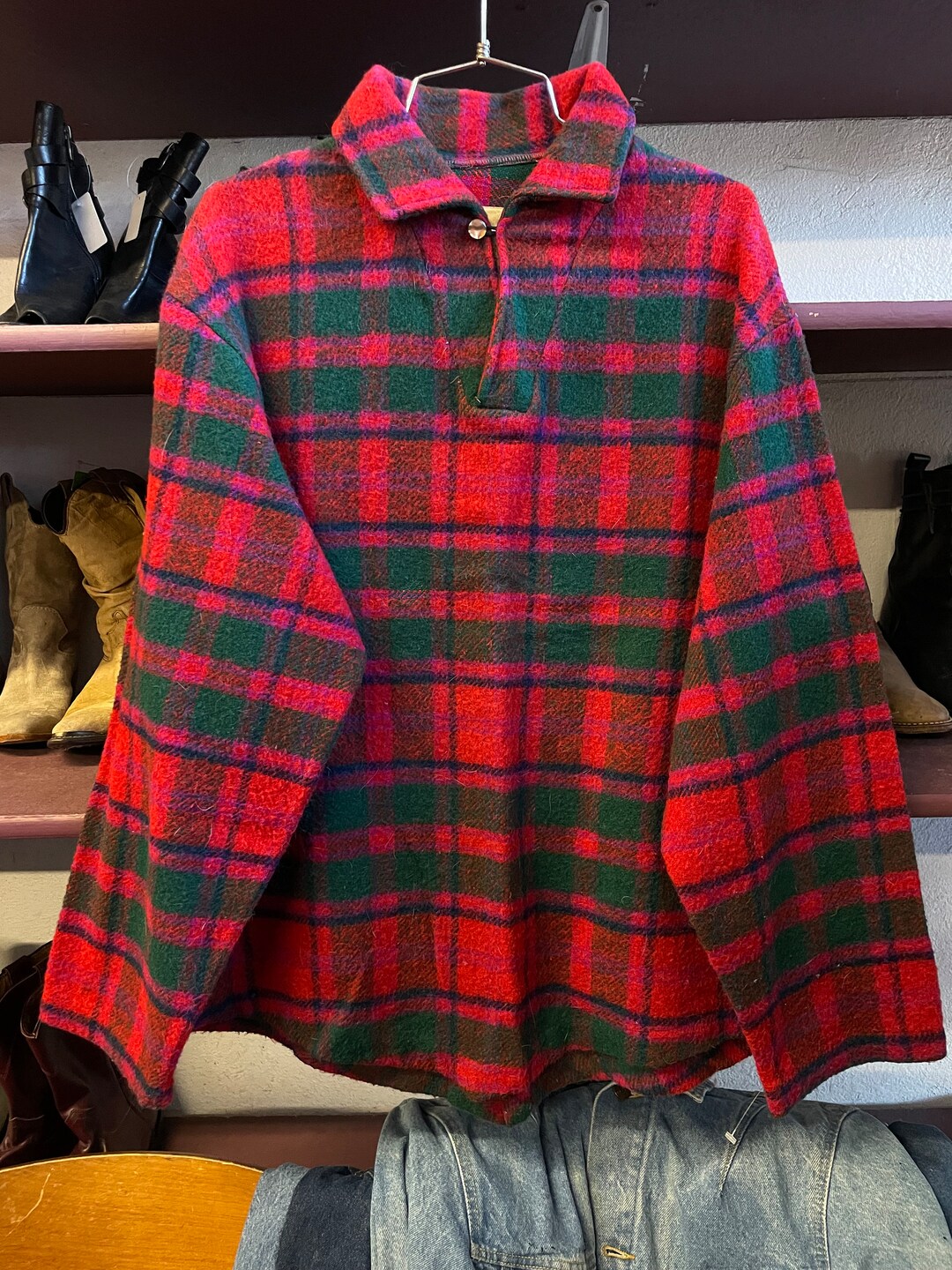 1960s Marlboro Wool Plaid Pullover Sweater - Etsy