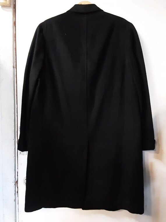 1950s Golden Lancer Black Cashmere Coat - Gem