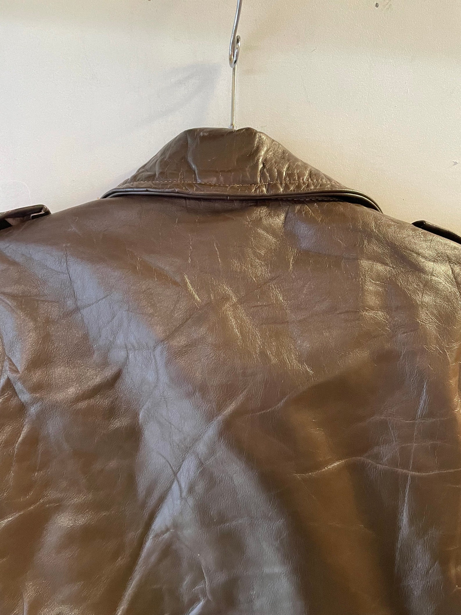 1970s Authentic Brown Leather Jacket - Etsy