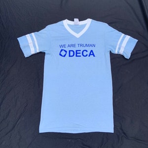 1970s Baby Blue Deca T-shirt - Etsy