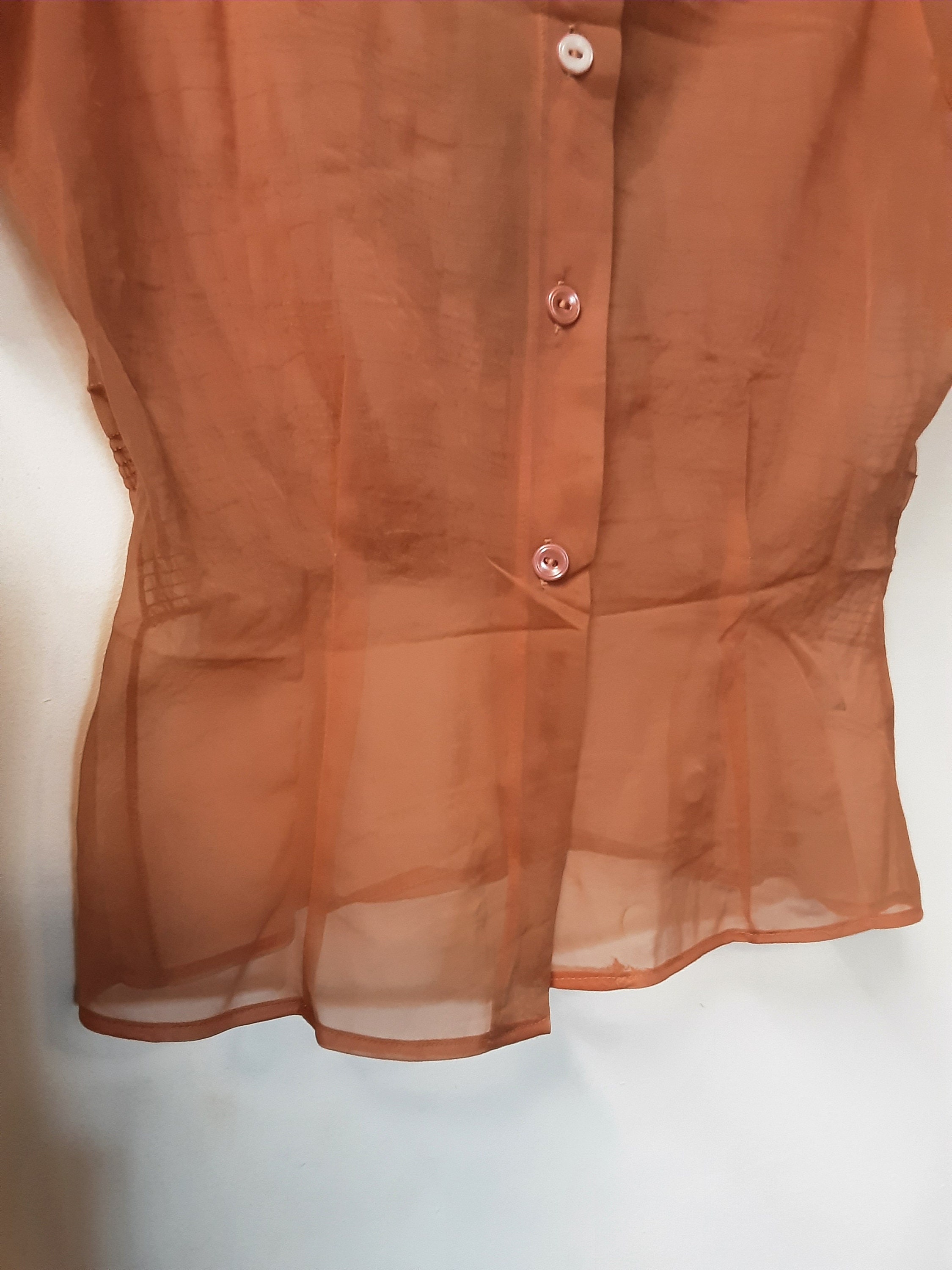 1950s Sheer Nylon Blouse - Etsy