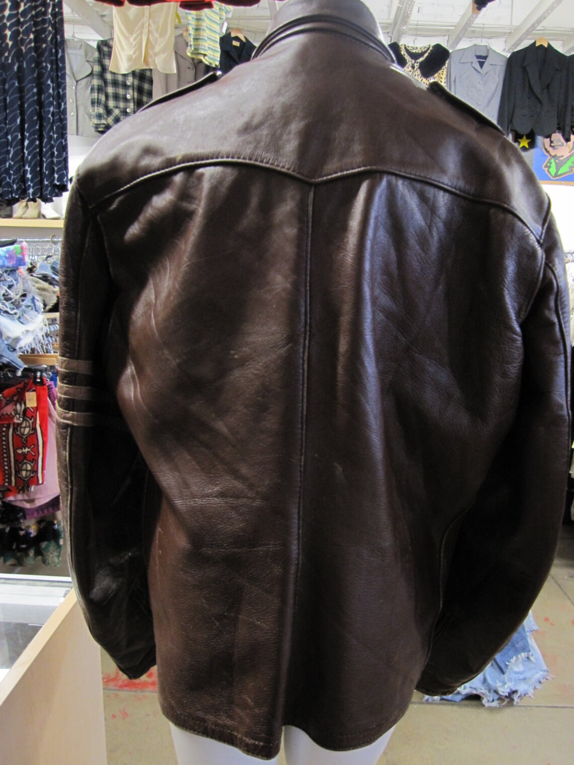 1950s BATES Leather Jacket // Motorcycle Jacket // Greaser Racing ...