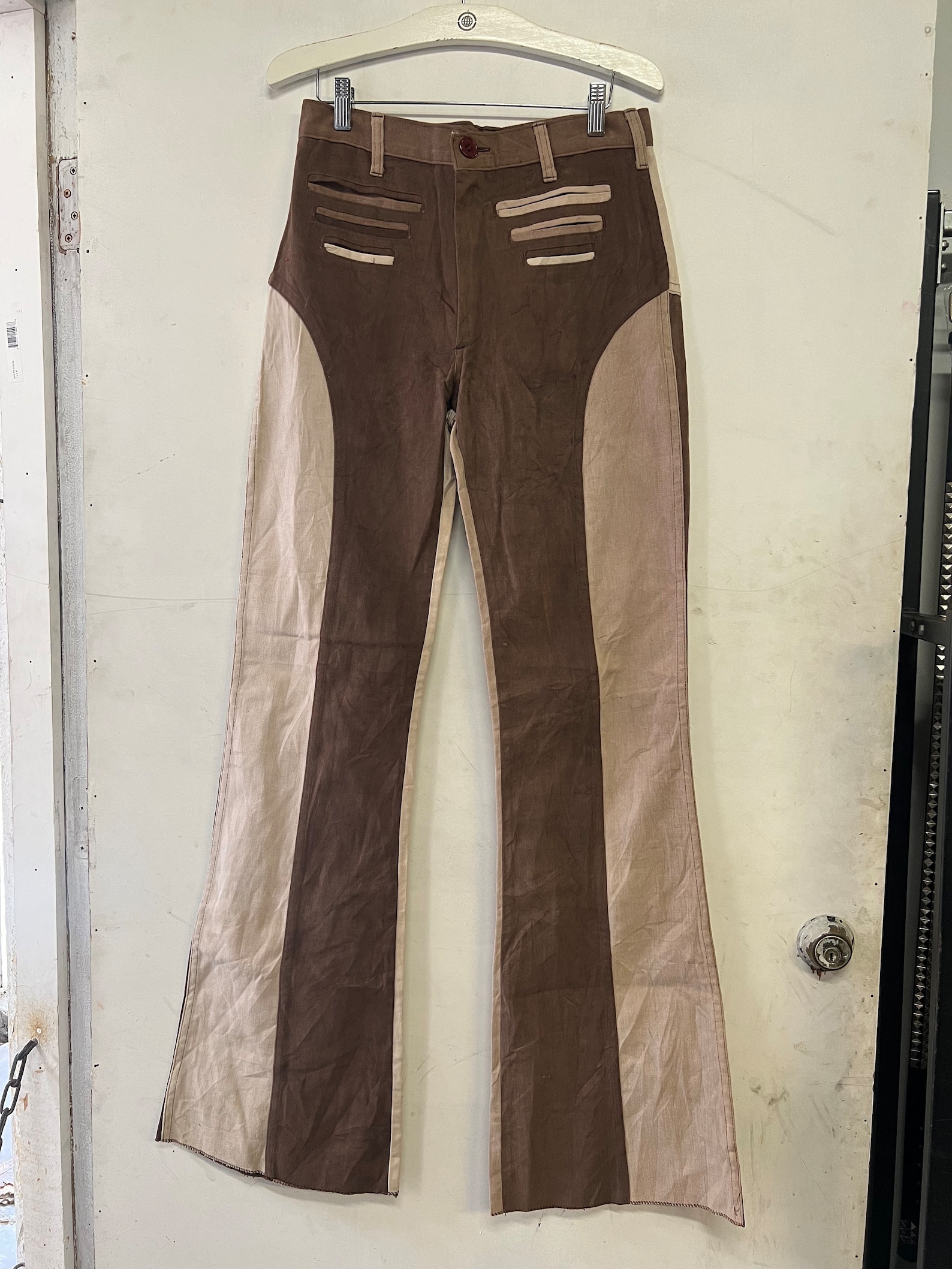 1970s Deadstock Two-toned Bell Bottoms With Welt Pockets - Etsy