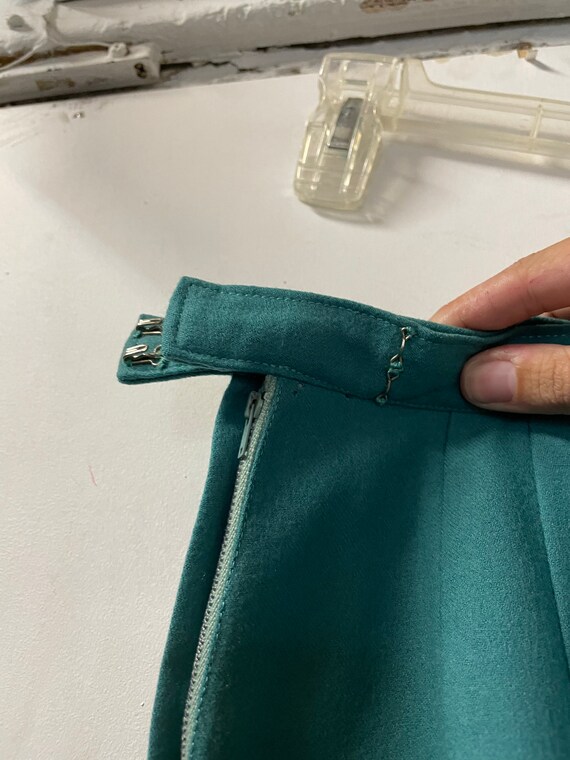 1950s Turquoise Wool Pencil Skirt - Gem