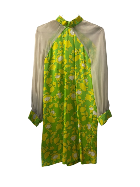 1960s Mod Floral Print Dress - Gem