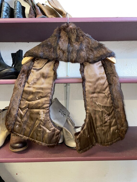 1950s real Fur Scarf / Collar - Gem