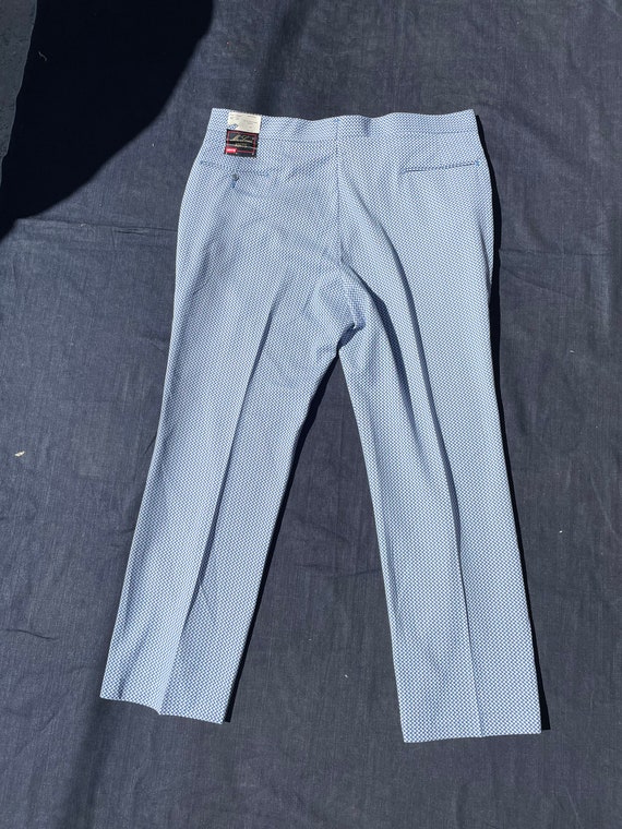 Mens 70s Polyester Plaid Pants - Gem
