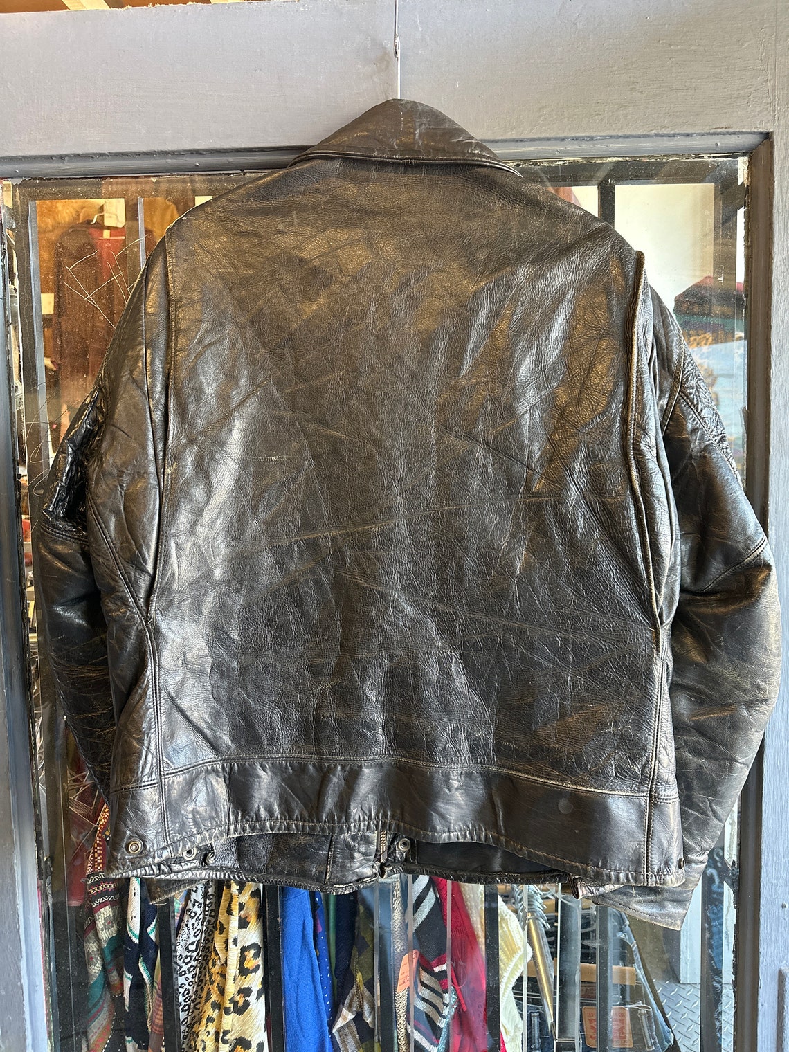 1970s Black Leather Policeman Jacket - Etsy