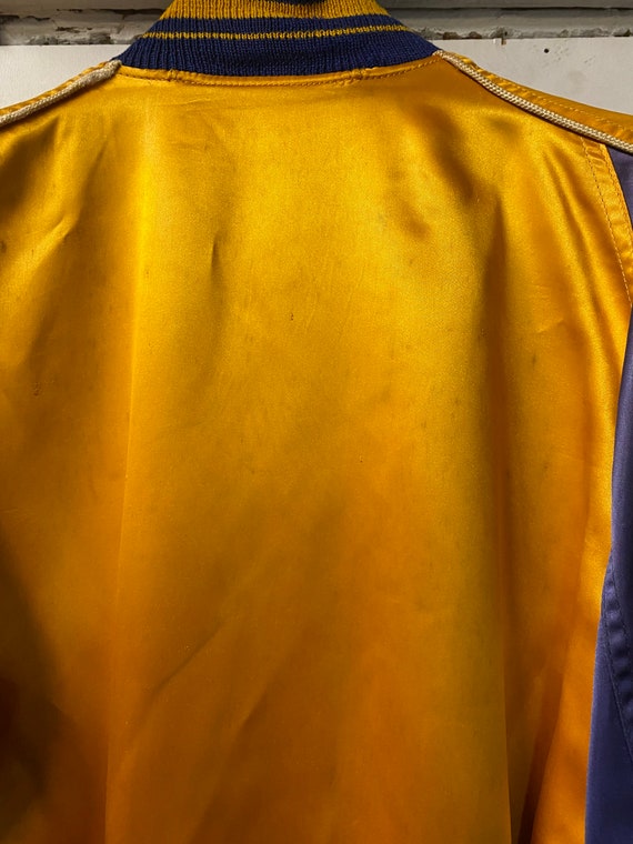 1950s Satin Letterman Jacket School Bomber Varsity - Gem