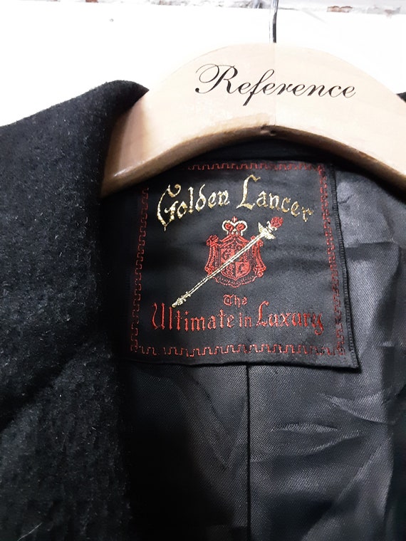 1950s Golden Lancer Black Cashmere Coat - Gem