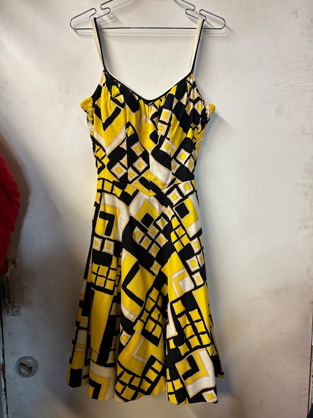 1960s De Weese Women’s Sunny Yellow Day Dress Sundress - Etsy
