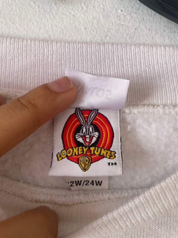 80s Tweety Bird Looney Tunes Cropped Sweat Shirt - Gem