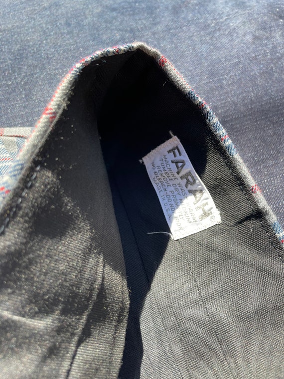 Mens Deadstock 70s Polyester Plaid Pants - Gem