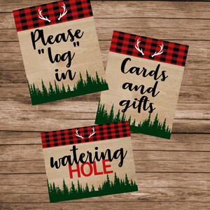 Buffalo Plaid Baby Shower Cards and Gift Printable Baby Shower ...