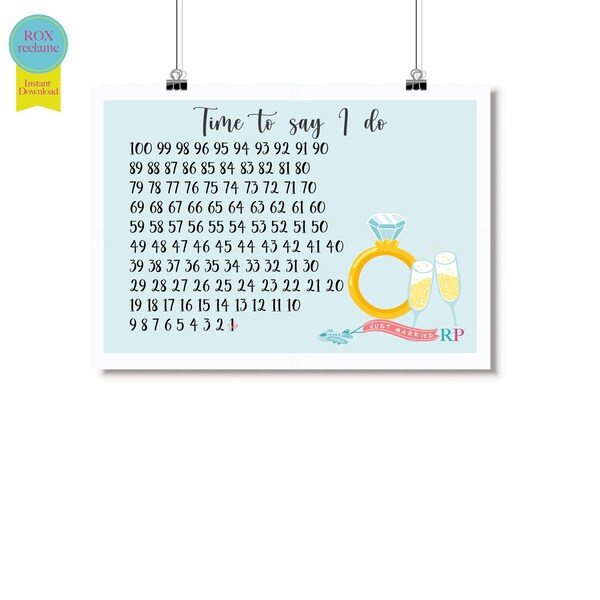 Wedding Countdown Chart - Etsy