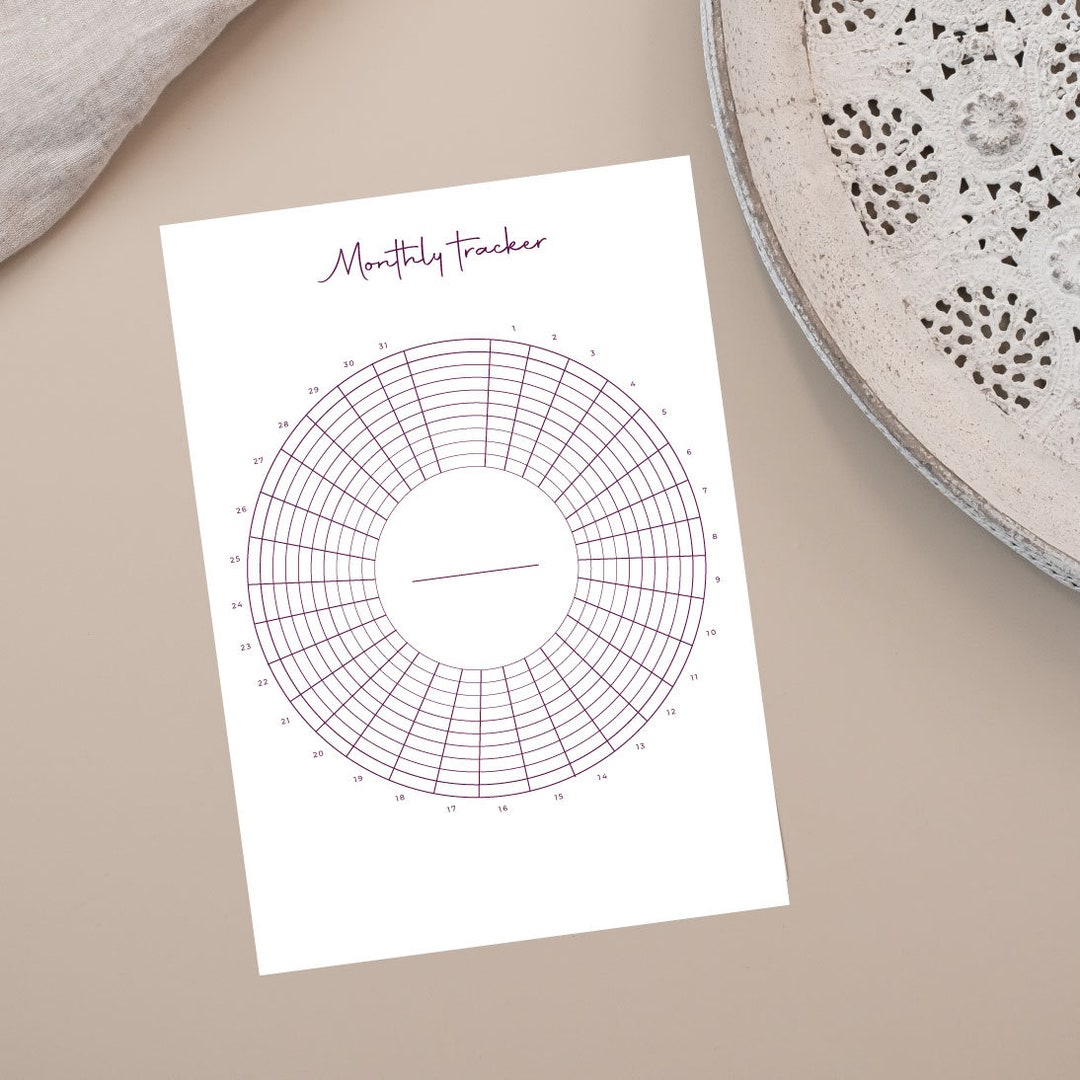 Blank Monthly Circle Tracker, 10 Rows, Habit Tracker, Routine Tracker ...