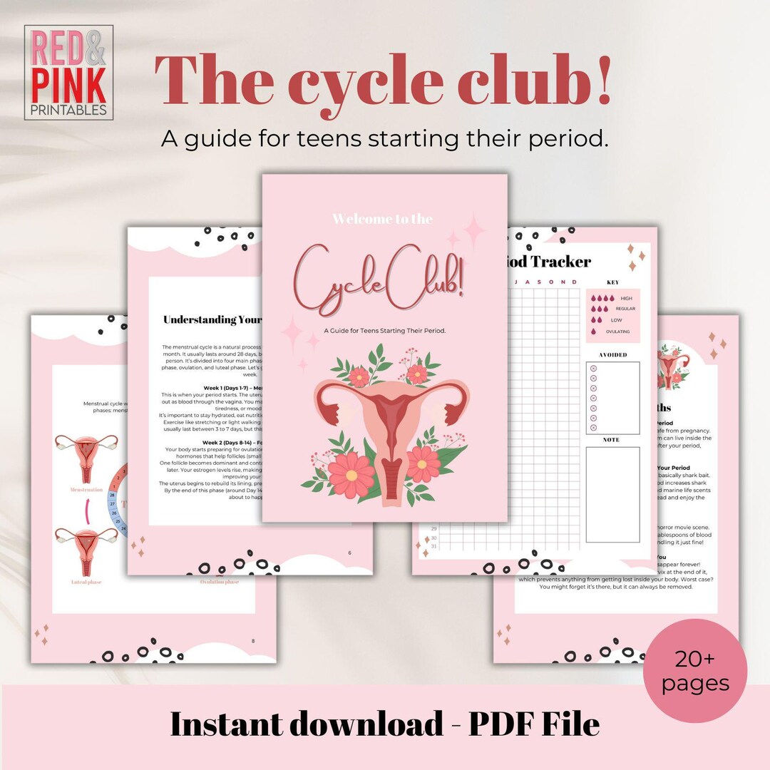 First Period Guide for Teens, Menstrual Cycle, Self-care Tips, Puberty ...