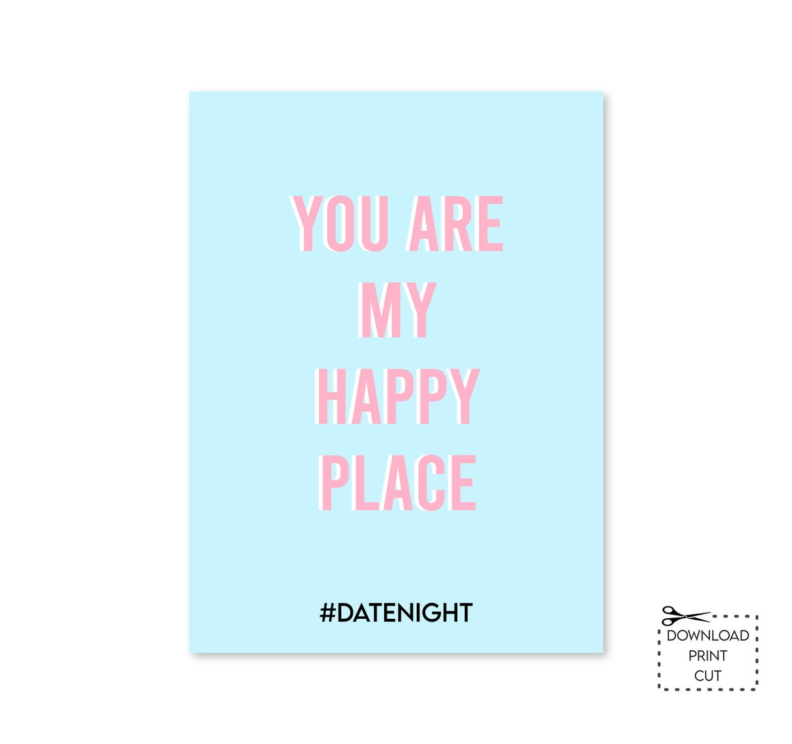 Happy Place, Printable Wine Label, Party Wine Label, Instant Download ...