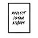 Reflect Dream Achieve Poster, Quote Art Printable, Digital Download ...