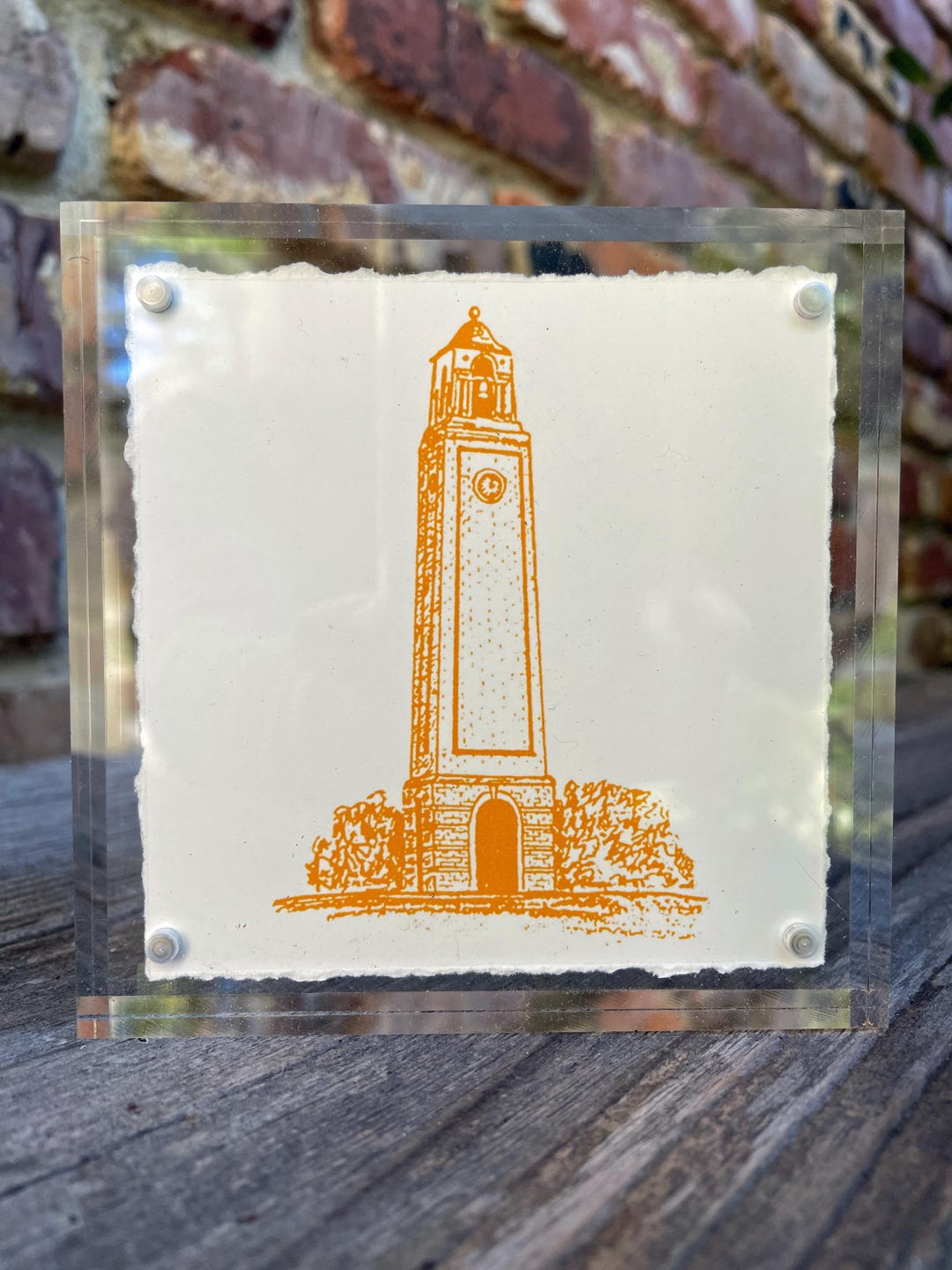Edwards Tower- Birmingham Southern College Print in a 4"x4" Acrylic ...