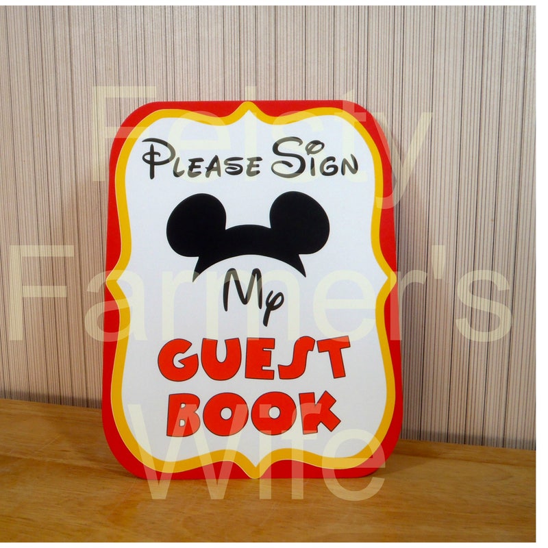Mickey Guest Book - Etsy