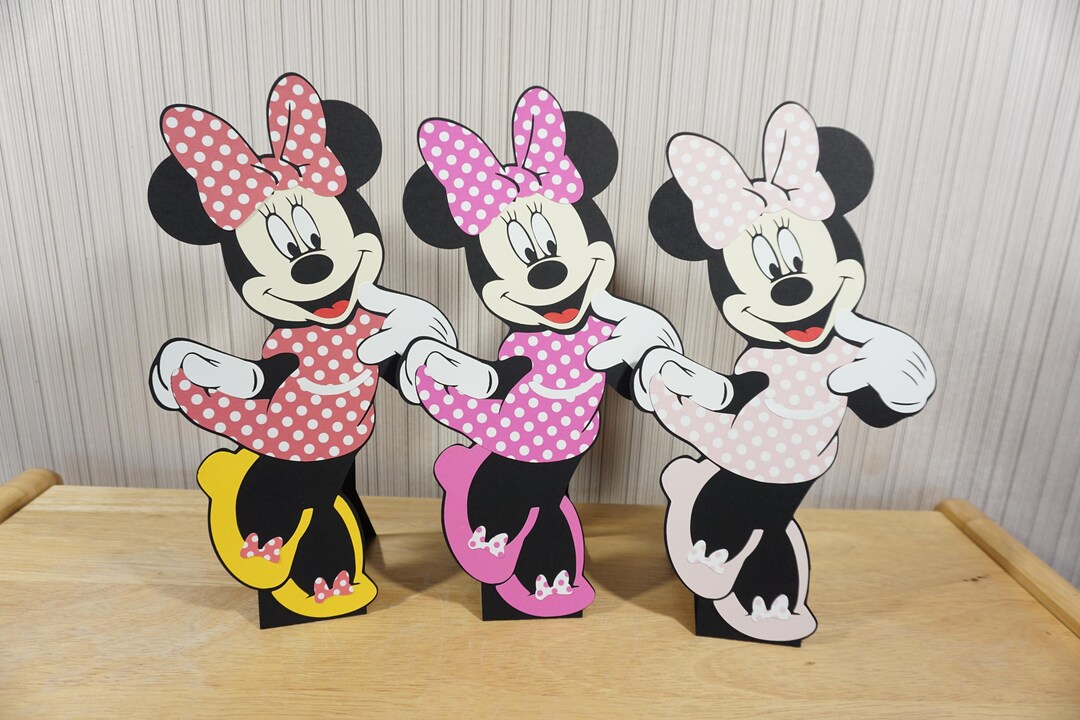 Minnie Mouse Centerpiece on Stand 10" Tall Prop on Stand Standee Party ...
