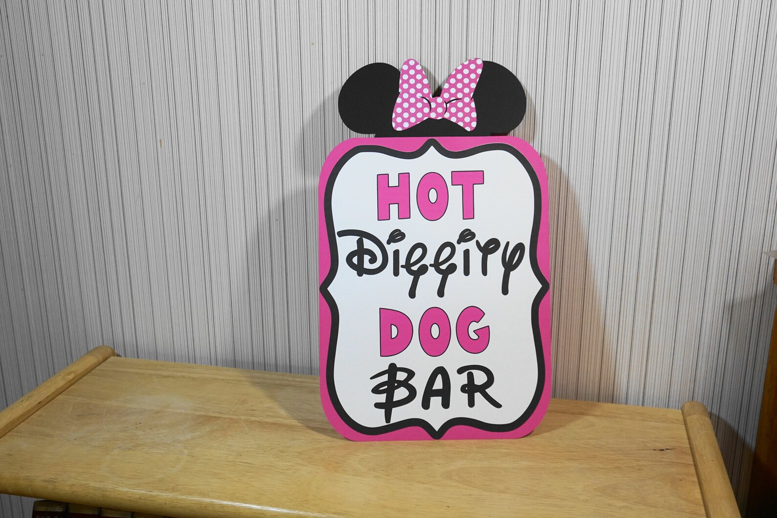 Mickey Mouse Birthday Sign Hot Diggity Dog Bar Party - Etsy Canada