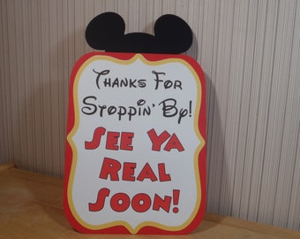 Mickey Party Sign | Etsy