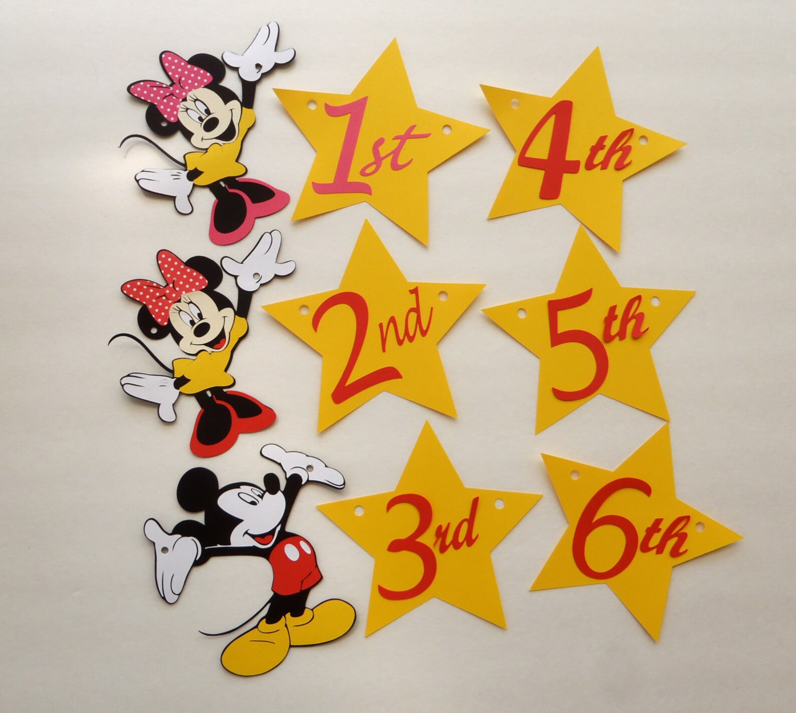 Mickey Mouse Birthday Banner Fancy Font With Age and Custom - Etsy