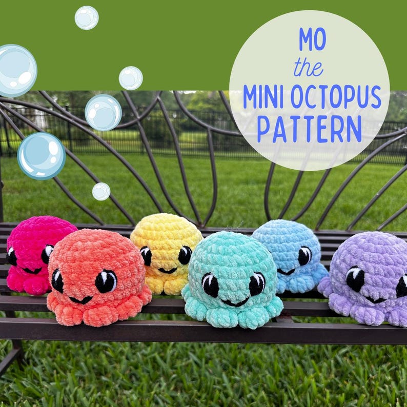 Mo the Mini Octopus No Sew Crochet Pattern - PDF Pattern by Tucker ...