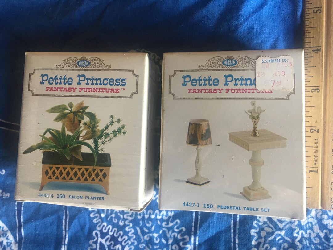 Princess Patti '60s Dollhouse Furniture Lot, Pedestal Table Set New in ...